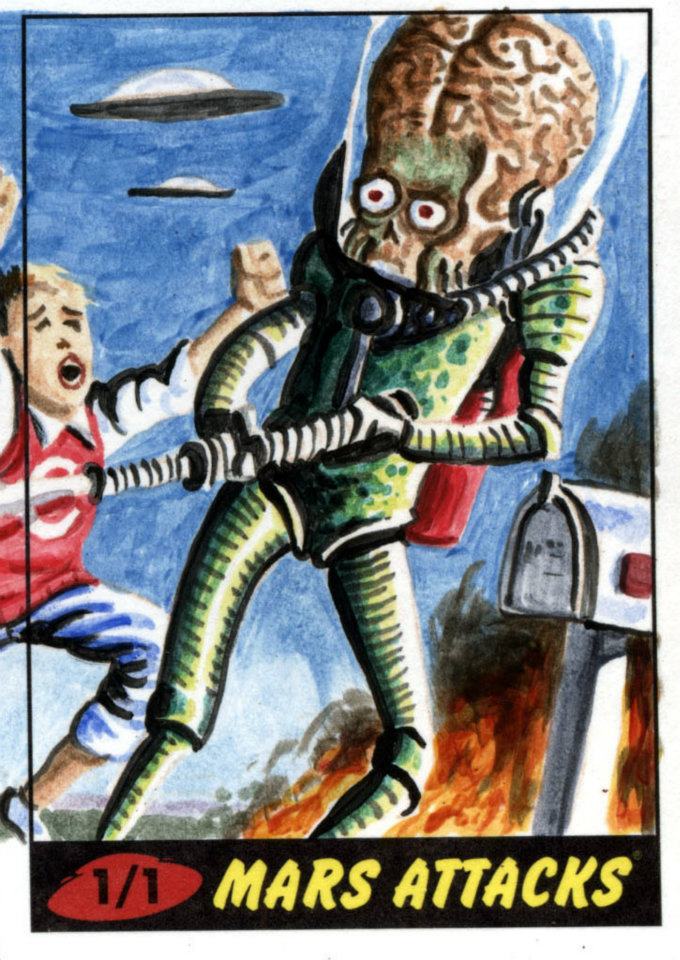 2012 Topps Mars Attacks Heritage Checklist, Set info, Boxes, Reviews