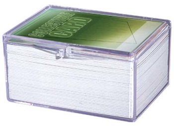 Clear Card Box Ultra Pro 2-Compartment Card Storage Box - Holds ...