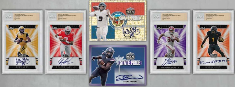 2019 Leaf Metal Draft Football Checklist, Short Print Set Info, Boxes, Date
